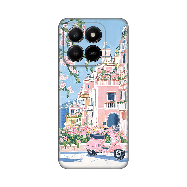 Zastitna silikonska maska (futrola) PRINT - Honor X7d 4G/400 Smart 5G Pink Italy