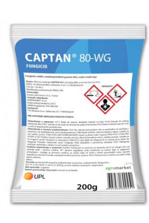 CAPTAN 80 WG 200G
Šifra: 905 JM: KOM
