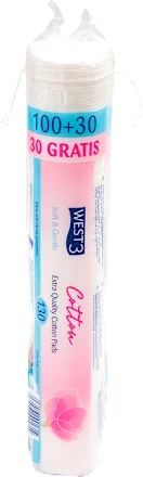 WEST 3
Cotton tupferi, 100+30 kom gratis, 130 kom