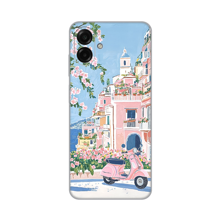 Zastitna silikonska maska (futrola) PRINT - Samsung A075F Galaxy A07 Pink Italy