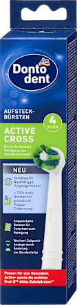 Dontodent
ACTIVE CROSS univerzalne zamenske glave za električnu četkicu za zube, 4 kom
