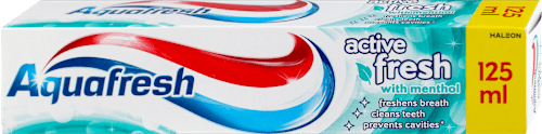 Aquafresh
active fresh pasta za zube sa mentolom, 125 ml