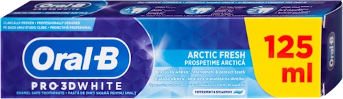 Oral-B
PRO 3DWHITE ARTIC FRESH pasta za zube, 125 ml