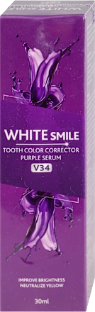 WHITE SMILE
V34 colour corrector ljubičasti serum za korekciju boje zuba, 30 ml