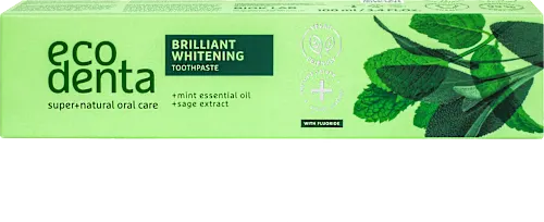 ecodenta
BRILLIANT WHITENING pasta za izbeljivanje zuba, 100 ml