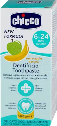 Chicco
Dečja pasta za zube jabuka i banana, od 6. do 24. meseca, 50 ml