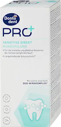 Dontodent PRO+
PRO+ tečnost za usta Sensitive Direkt