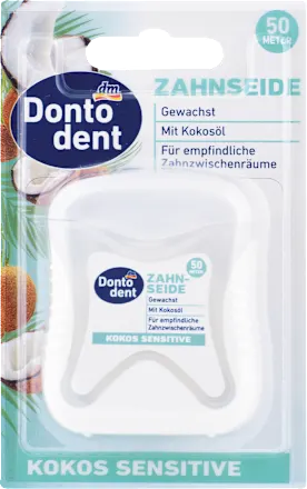 Dontodent
KOKOS SENSITIVE konac za zube sa uljem kokosa, 50 m