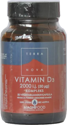 TERRANOVA
VITAMIN D3 2000 i.j. KOMPLEKS, 50 kom
Dodatak ishrani