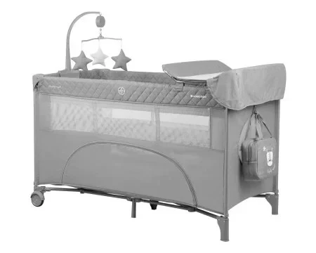 Kikka Boo Krevetac NIGHTY NIGHT II nivoa sa rancem i pultom grey KKB11118