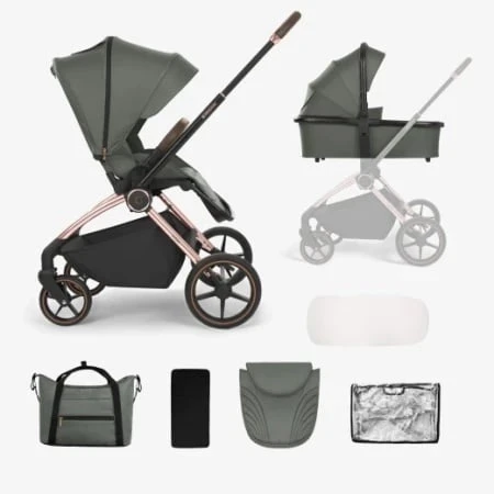 Kikka Boo Kolica KARA premium army green set 2in1 sa tvrdom korpom KKB21166
