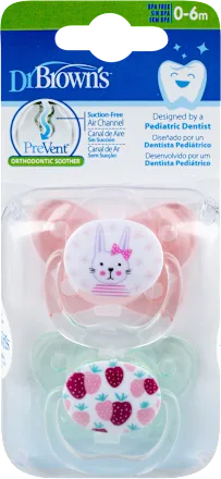 Dr. Brown´s
Ortodontska silikonska varalica - roze/zelena, 0-6 meseci, 2 kom