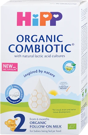 HiPP
ORGANIC COMBIOTIC® 2 prelazno mleko za odojčad, od 6. meseca, 300 g
Početna mlečna hrana za odojčad