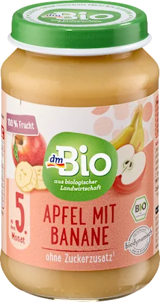 dmBio
Bebi kašica - jabuka i banana, od 5. meseca, 190 g
Dijetetska namirnica