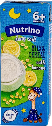 Nutrino
sleep well MILK & CEREAL mlečna žitna kaša - ovas i banana, od 6+ meseci, 200 ml
Dijetetska namirnica