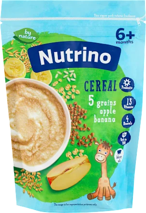 Nutrino
Kaša sa 5 žitarica jabukom i bananom, od 6. meseca, 200 g