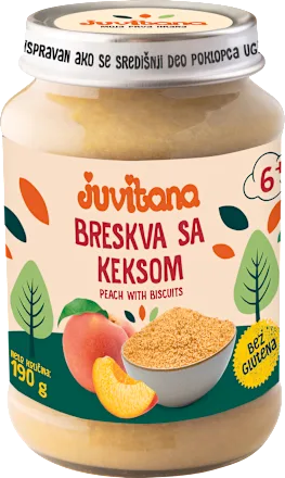 juvitana
Dečija kašica - breskva sa keksom, od 6. meseca, 190 g