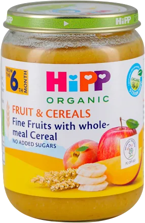 HiPP
ORGANIC blaga voćna kašica - voće i žitarice, od 6. meseca, 190 g
Početna hrana za odojčad