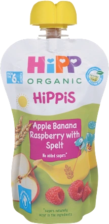 HiPP
ORGANIC HiPPis voćni pire - jabuka, banana, malina sa integralnim žitaricama, 6+ meseci, 100 g
Dijetetska namirnica