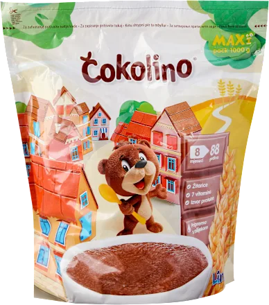 Lino
Čokolino MAXI pack - instant pahuljice od žita i čokolade, od 8. meseca, 1 kg
Dijetetska namirnica