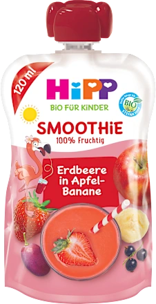 HiPP
SMOOTHIE - jabuka, banana i crveno voće, 1+ godina, 120 ml
Dijetetska namirnica