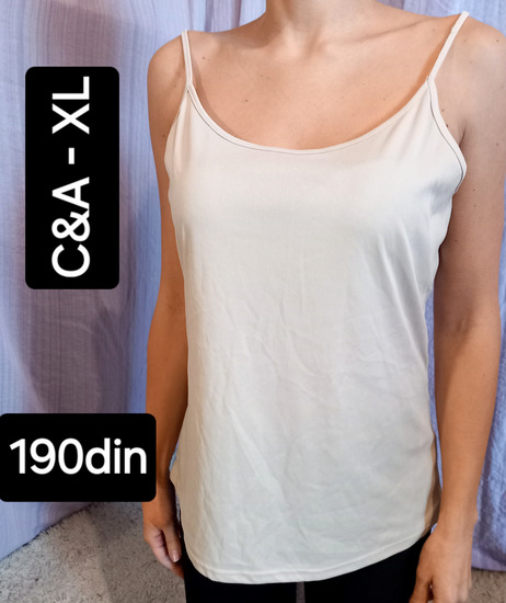 C&A ženska bluza majica bretele krem XL/42