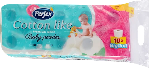 Perfex
Cotton like Baby Powder toaletni papir 3-slojni, 10 kom