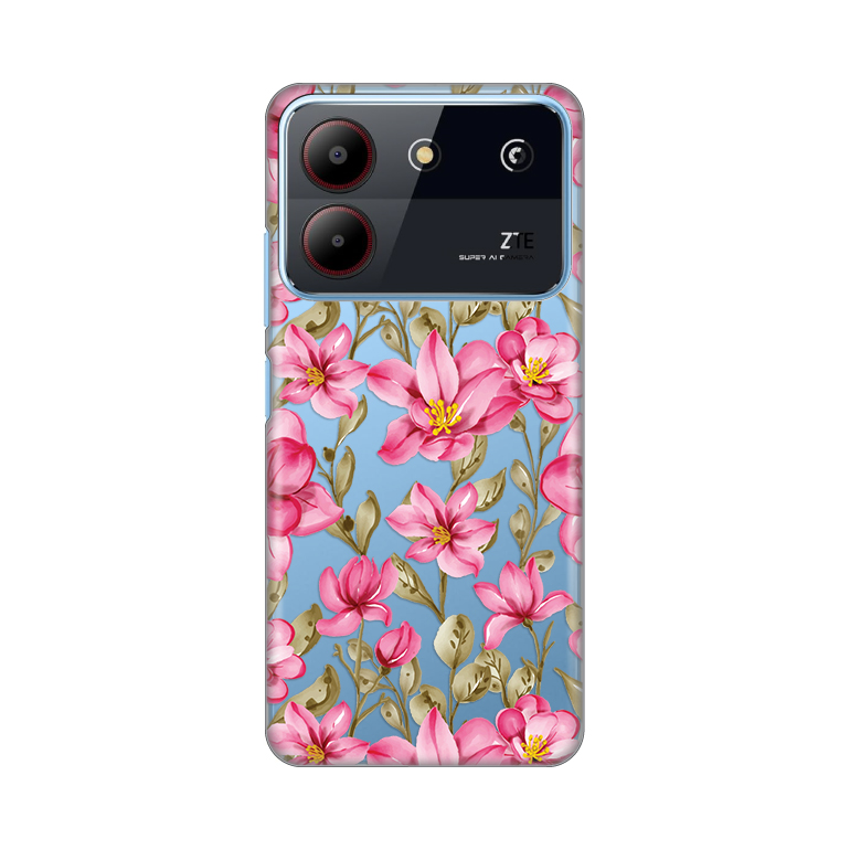 Zastitna silikonska maska (futrola) PRINT - ZTE Blade A54 Magnolia