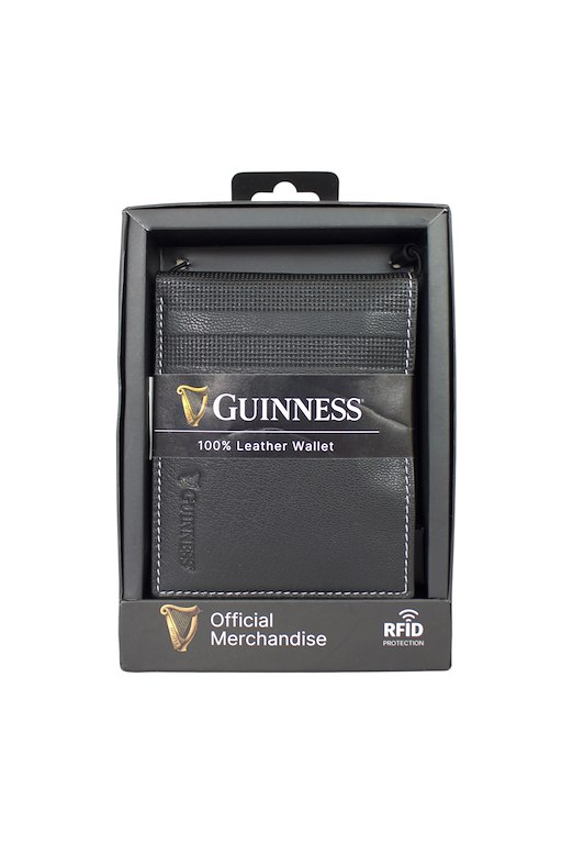 Muški novčanik JBGNW08 Guiness | crni | RFID | 12x9x2 cm