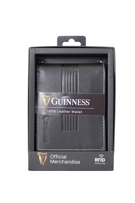 Muški novčanik JBGNW09 Guiness | crni | RFID | 12x9x2 cm