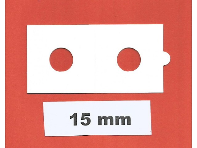 Kartončići samolepljivi bela boja 15 mm - 10 kom.