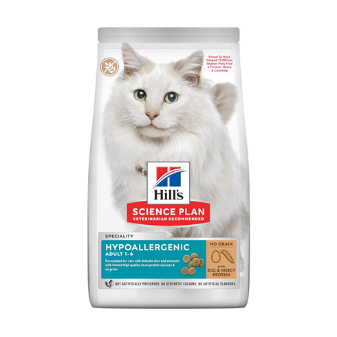HILL’S SCIENCE PLAN HYPOALLERGENIC NO GRAIN JAJE & INSEKTI 1.5KG – OSETLJIVO VARENJE