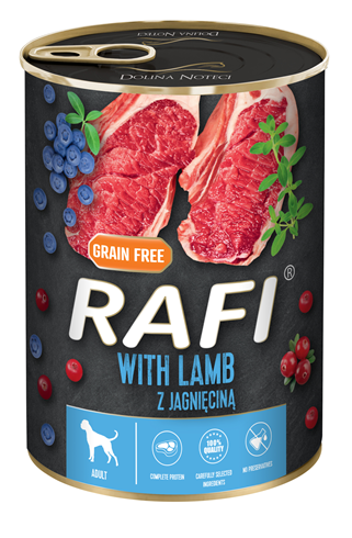 RAFI ADULT GRAIN FREE KONZERVA ZA PSE SA JAGNJETINOM 400G