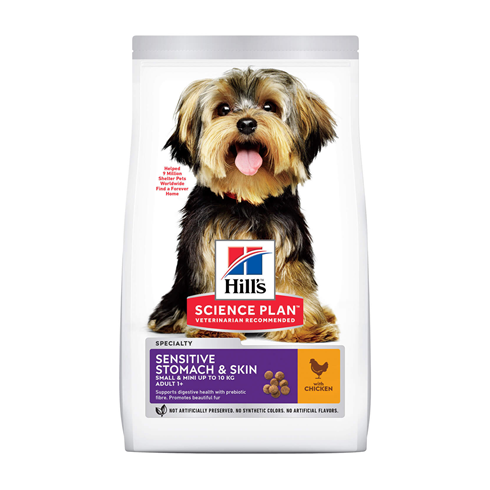 HILL'S SCIENCE PLAN SMALL & MINI SENSITIVE STOMACH & SKIN 1.5KG – ZA OSETLJIV STOMAK I KOŽU PASA