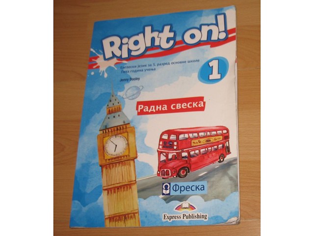 5. RIGHT ON 1 RADNA SVESKA 5 RAZRED FRESKA