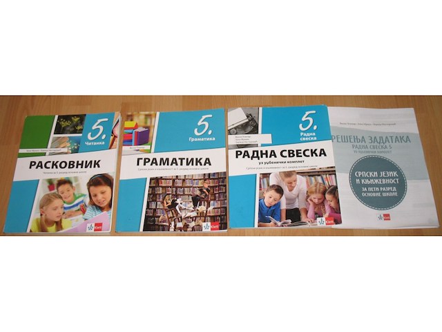 5. CITANKA 5, GRAMATIKA 5, RADNA SVESKA 5, RESENJA KLET