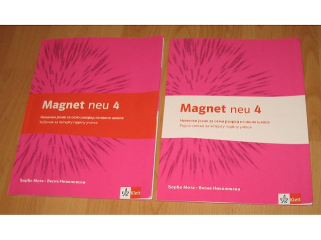 8. MAGNET NEU 4 KLET UDZBENIK + RADNA SVESKA KAO NOVO