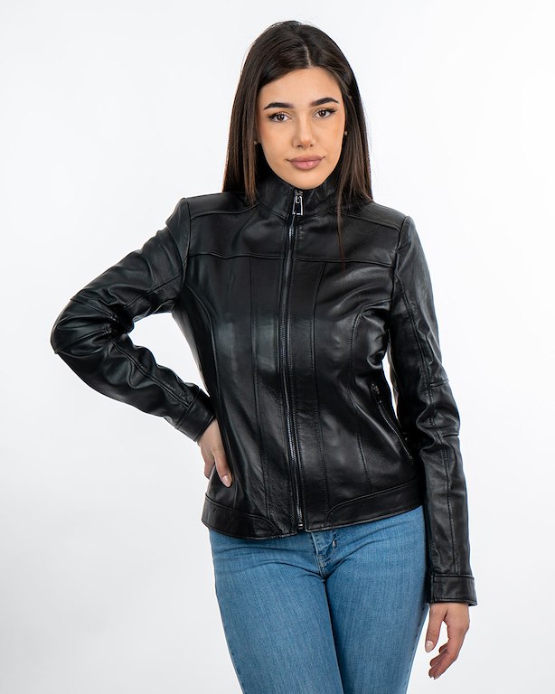 Kožna jakna Bellucci – Crna
