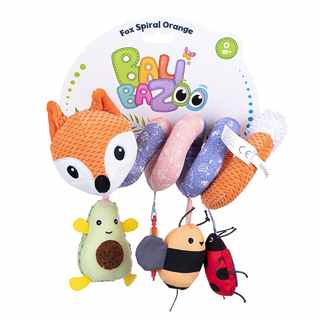 Bali Bazoo Fox Crib Spiral Orange spirala plišana igračka za kolica