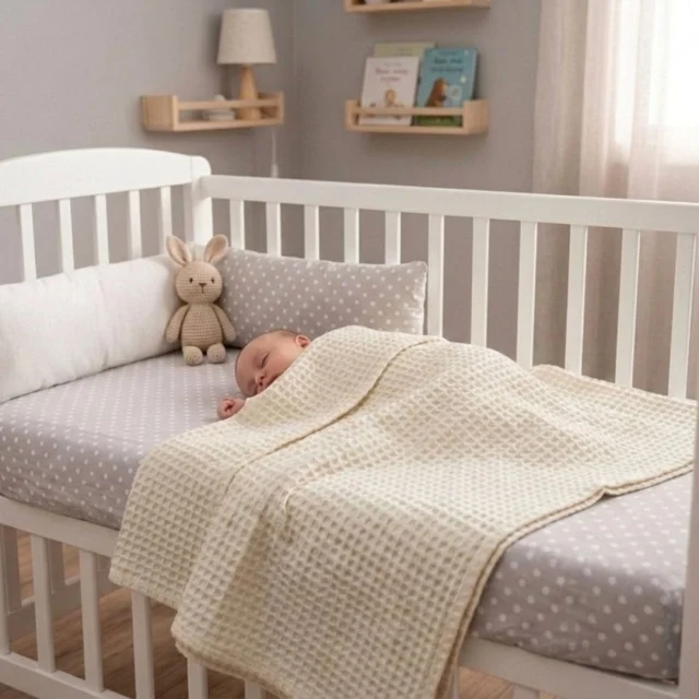 Ready Bebi Prekrivač Vafl - Vanila