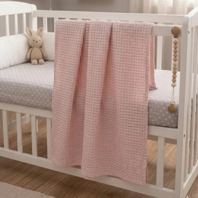Ready Bebi Prekrivač Vafl - Roze