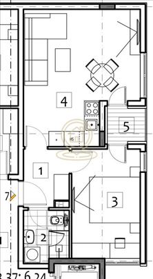 Niš, Duvanište, Stan, 1.5, 43m2