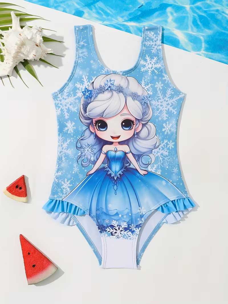 Jednodelni kupaci Frozen Elsa 7 god NOVO