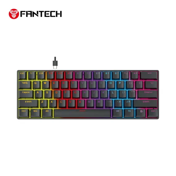 Tastatura Mehanicka Gaming Fantech MK211 RGB Atom61 crna (red switch)