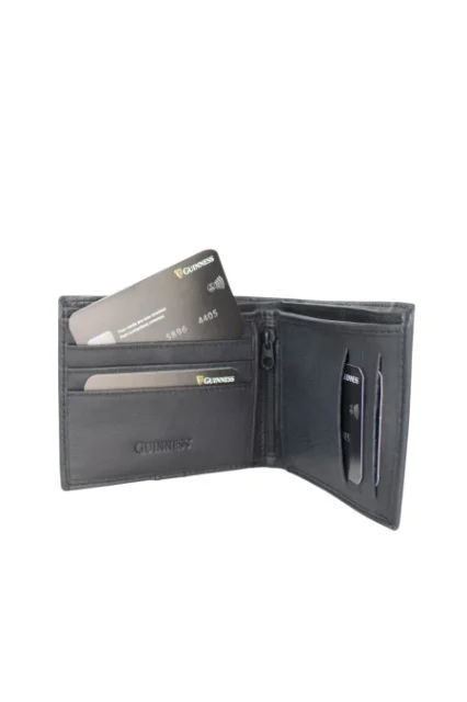 Novčanik muški kožni JBGNW03 sa RFID zaštitom 120x90x20 Guiness Guinness crna ( 16NMBG03B )
