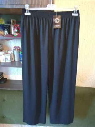 Odlicne zenske pantalone za punije Cadoro Crne 3XL