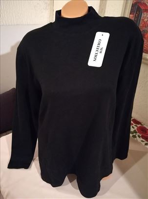 Dobra ženska pamučna polurolka Uni Brossi crna 2XL