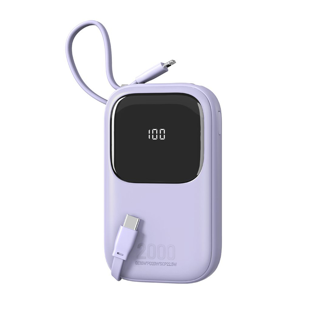 Power Bank baterija Moxom MX-PB129 PD20W + QC18W + SCP22.5W 20000mAh ljubicasti (MS)