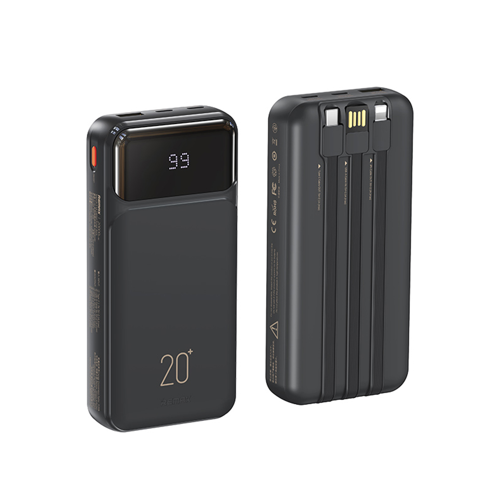 Power Bank baterija REMAX Reyluck Series RPP-686 fast 2.1A 20000mAh crni (MS)