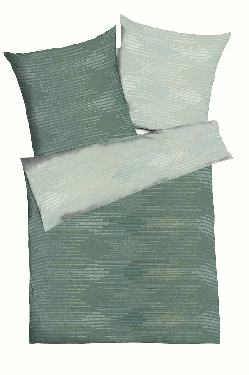 Kaeppel POSTELJINA IKAT 140/200 cm saten zelena